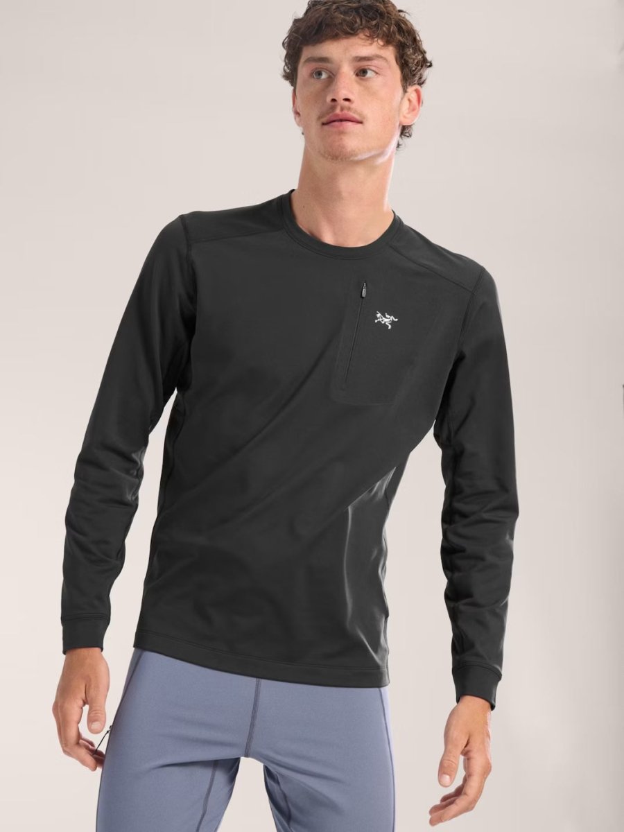 Arc'teryx Men's Moisture-wicking Rho LT Crew Neck Black – Black – Arc ...