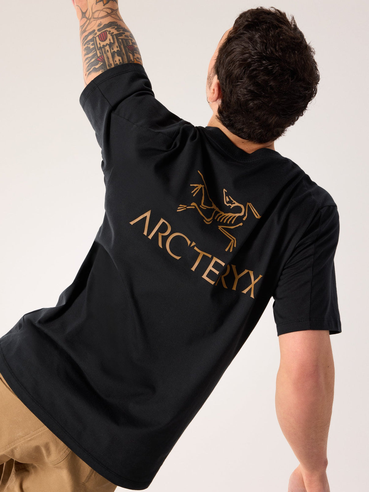 Arc'teryx Men Breathable Kragg SL Cotton Bird Word Shirt SS Black – 24K ...