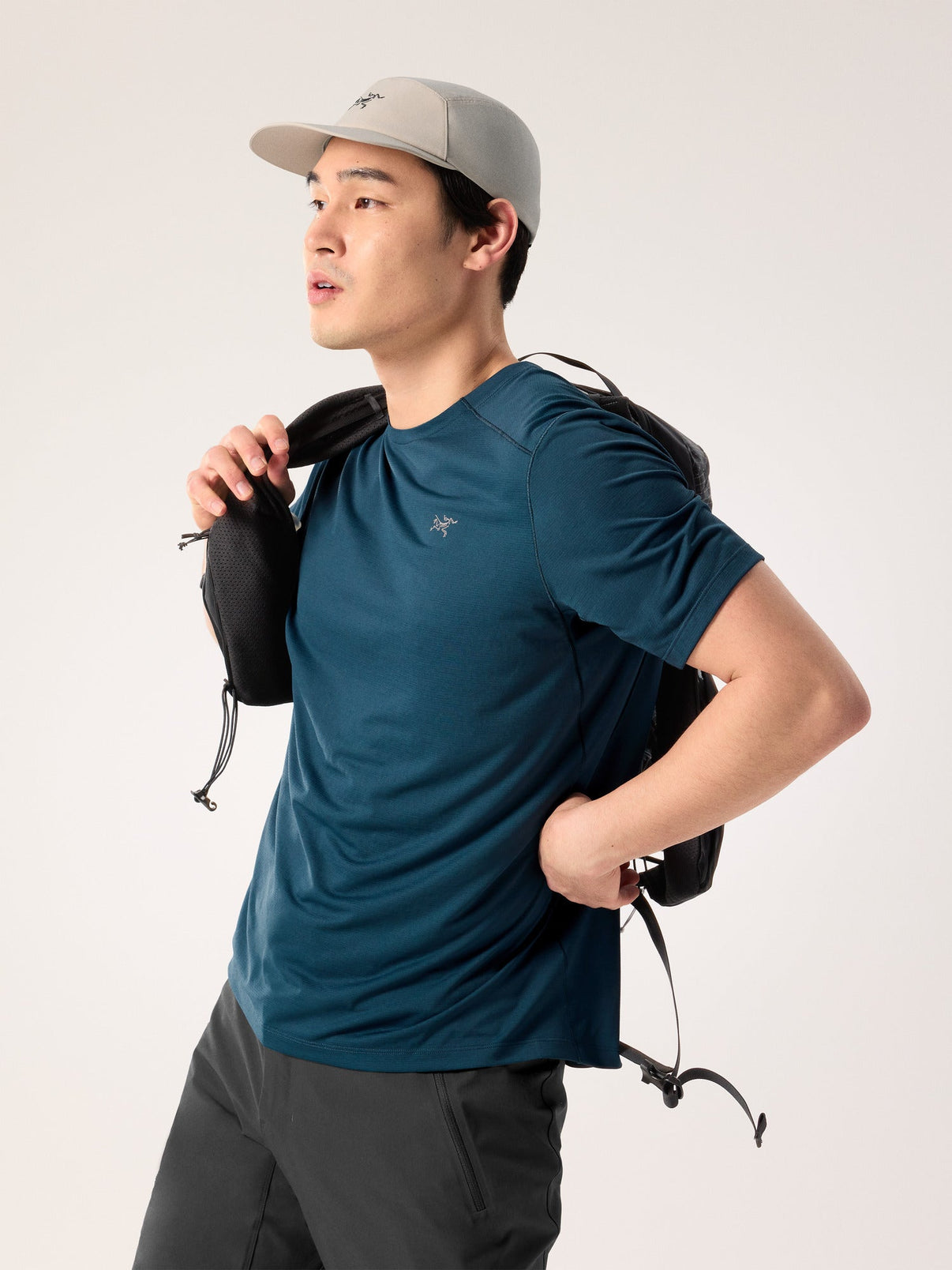 Arc'teryx Men Breathable Cormac Crew Neck Shirt SS Blue Green ...