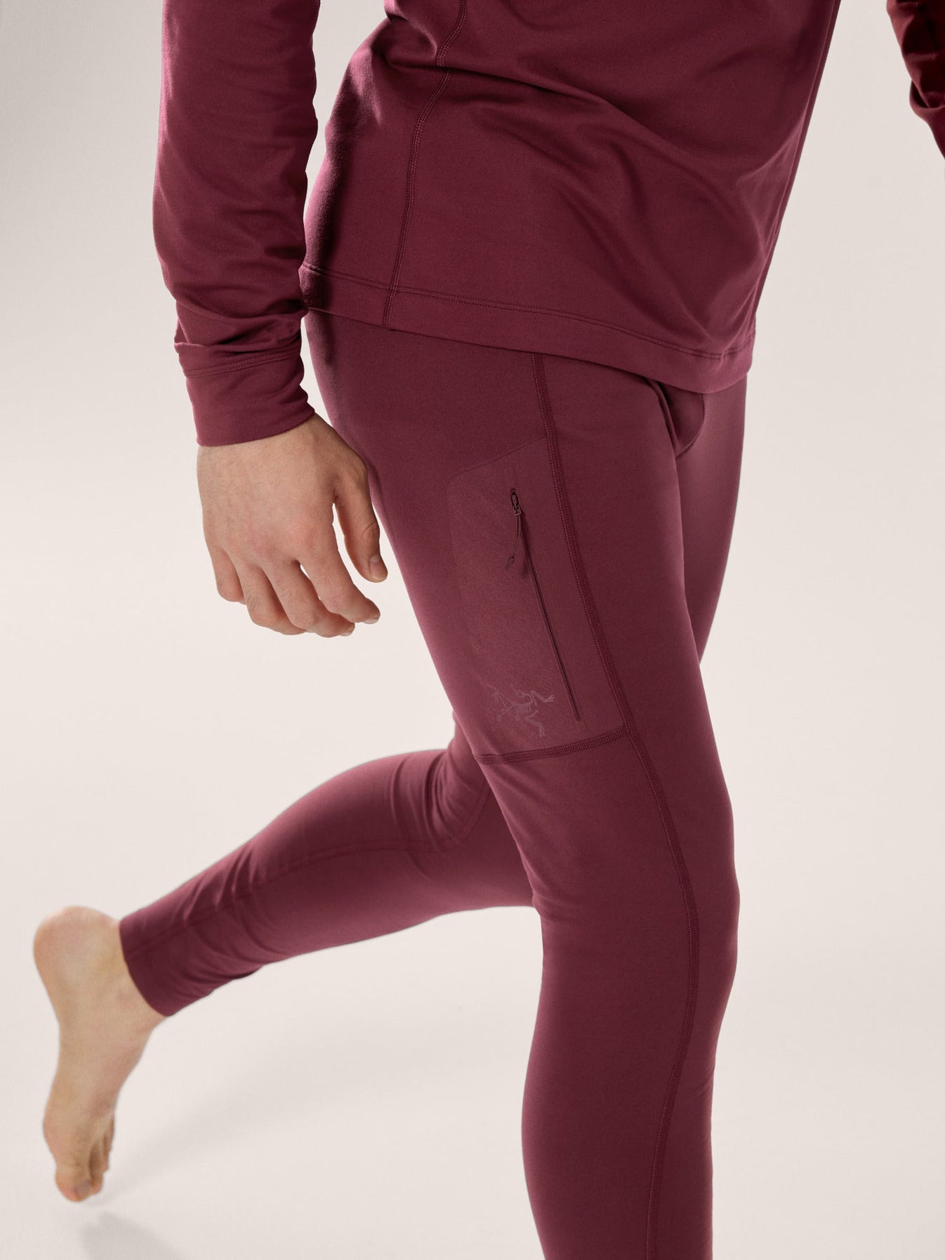 Arc'teryx Men's Moisture-wicking Rho LT Bottom Dark Red – Mars – Arc ...